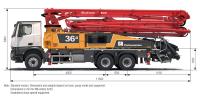 China Reconditioned Putzmeister M36-4 Concrete Pump Truck 35.6m Reach Mercedes 3341 for sale