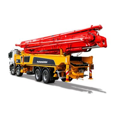 China Putzmeister M56-5 Used Truck Mounted Concrete Pump 5 Section Boom 4 Axle for sale