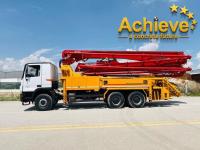 China Putzmeister M36-5 4141 Used Truck Mounted Concrete Pump Car 36m Boom for sale