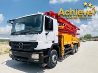 China Putzmeister M36-5 4141 Used Truck Mounted Concrete Pump Car 36m Boom for sale