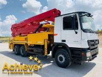 China Putzmeister M36-5 4141 Used Truck Mounted Concrete Pump Car 36m Boom for sale