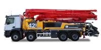 China Used Putzmeister M42-5 4141 Truck-Mounted Concrete Pump - 12m Length, 32t Weight, 5-Arm Boom for sale
