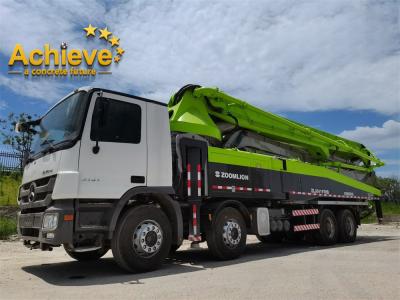 China Used Zoomlion 52X-6RZ Concrete Pump Truck 52m Boom Closed Loop Hydraulic 180m3/h for sale