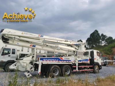 China Used ZOOMLION 37 Meter Concrete Pump Truck on HINO Chassis 302kW for sale