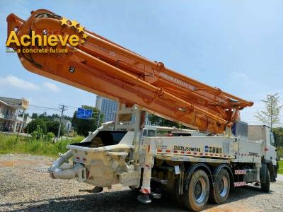China Used ZOOMLION 38X-5RZ Concrete Pump Truck 37m Mini Diesel Mixer Pump 140m3/h for sale