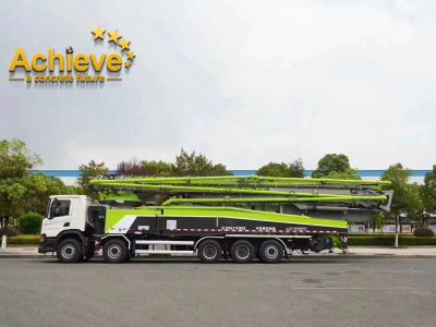 China Used Zoomlion 67X-7RZ 67m Boom Concrete Pump Truck 5-Axle 180 m3/h for sale