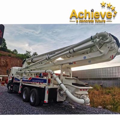 China Used Zoomlion 37X-5RZ 37M Boom Concrete Pump Truck HINO Chassis 302kW for sale