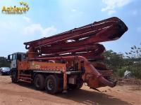 China 38M Boom Mini Concrete Pump Truck SYG5280THB 380C-10 with One-Button Stabilization for Construction for sale