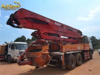 China 38M Boom Mini Concrete Pump Truck SYG5280THB 380C-10 with One-Button Stabilization for Construction for sale