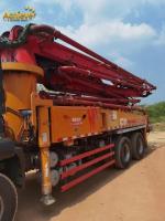 China 38M Boom Mini Concrete Pump Truck SYG5280THB 380C-10 with One-Button Stabilization for Construction for sale