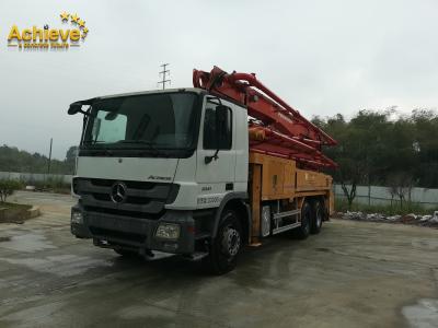 China Refurbished Putzmeister M49-5 Truck Mounted Concrete Pump 55m Vertical Reach 49.9m Horizontal for sale