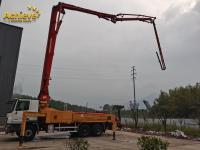 China Refurbished Putzmeister M56-5Z Diesel Concrete Pump 56M Vertical Reach 80M³/H for sale