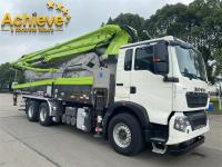 China Used Zoomlion 37 Meter Concrete Pump Truck HINO Chassis 302kW 100m3/h for sale
