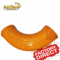 China 123mm Concrete Pump Elbow R279-90 with 62-67 HRC Hardness and 80-230 Bar Pressure Rating for sale