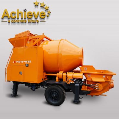 China AI-40JBC Trailer-Mounted Concrete Mixer Pump with 40 m³/h Output and 10 MPa Pressure - Self-Loading Mobile Unit for sale