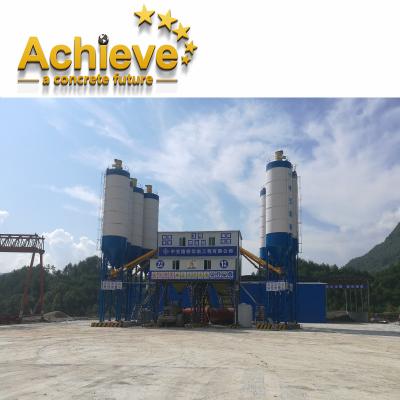 China MAO2000 Mini Wet Concrete Batching Plant 120 CBM/Hour with JS2000 Mixer and 800mm Belt Conveyor for sale