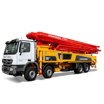 China Putzmeister M56-5 Truck-Mounted Concrete Pump with 5-Section Boom, BENZ Euro4 Engine, Refurbished Condition for sale