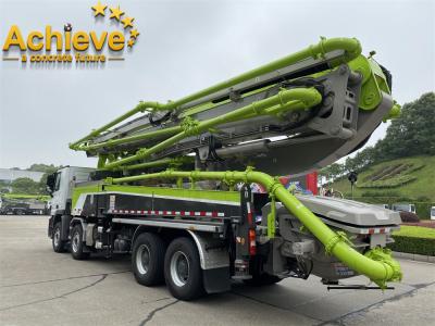 China ZOOMLION 49X-6RZ Concrete Pump Truck on Mercedes Benz 8X4 Chassis with 49m Boom Reach and 6-Arm Design for sale