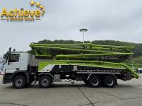 China ZOOMLION 49X-6RZ Concrete Pump Truck on Mercedes Benz 8X4 Chassis with 49m Boom Reach and 6-Arm Design for sale
