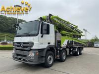 China ZOOMLION 49X-6RZ Concrete Pump Truck on Mercedes Benz 8X4 Chassis with 49m Boom Reach and 6-Arm Design for sale