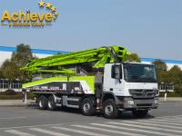China Refurbished ZOOMLION 63X-7RZ Concrete Pump Truck with 63m Boom Reach and 180 m³/h Output Capacity for sale