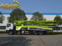 China Refurbished ZOOMLION 63X-7RZ Concrete Pump Truck with 63m Boom Reach and 180 m³/h Output Capacity for sale