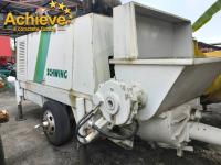 China 1996 SCHWING BP2000 Concrete Stationary Pump - 73 cu.m/hr Capacity, 119 Bar Pressure, Diesel Engine for sale