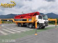 China Refurbished Putzmeister M56-5Z Concrete Boom Pump with 55.1m Vertical Reach and 5-Section Boom for sale