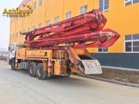 China ISUZU Euro 3 Used Putzmeister M36-4Z Concrete Pump Truck with 36m Boom Reach and Z-Fold System for sale