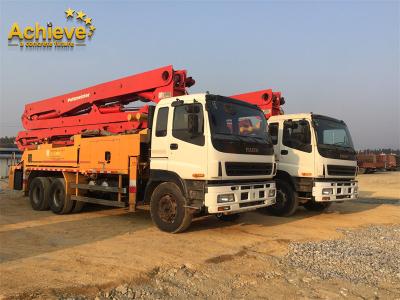 China Used Putzmeister M36-4Z Concrete Pump Truck on ISUZU Euro 3 Chassis with 36m Vertical Reach and 4-Arm Z-Fold Boom for sale