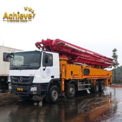 China Renewed Putzmeister M56-5Z Concrete Pump Truck with 56m Vertical Reach and 5-Arm Z-Folding Boom for sale