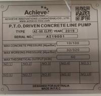 China PTO Driven Truck Mounted Concrete Line Pump AI-50CLPP 50m³/h 10MPa for Australian Construction for sale