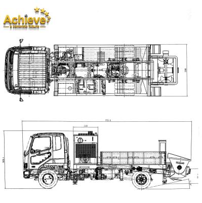 China PTO Driven Truck Mounted Concrete Line Pump AI-50CLPP 50m³/h 10MPa for Australian Construction for sale