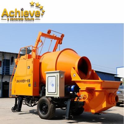 China AI-40JBC Trailer Mounted Concrete Mixer Pump 40 m³/h Output with 56KW Diesel Engine for sale