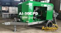 China OEM Putzmeister TK70 Trailer Mounted Concrete Pump 50m3/h 100bar Diesel Engine for sale