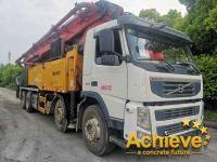 China SANY SY56 RZ6 Concrete Pumping Truck - 56m Reach, 160 m³/h Output, 85 Bar Pressure on VOLVO Chassis for sale