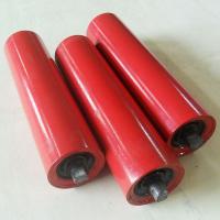 China Q235 ST14 Concrete Batching Plant Belt Conveyor Roller 89mm Diameter Carrying Idler for sale