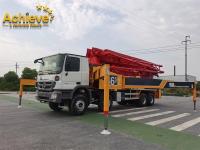 China Putzmeister M46-5 Used Concrete Pump Truck 32t Mercedes 4-Axle Roll Z Folding for sale