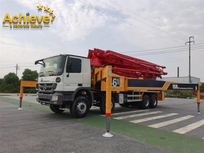 China Putzmeister M46-5 Used Concrete Pump Truck 32t Mercedes 4-Axle Roll Z Folding for sale