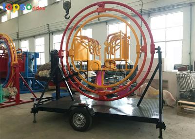 China Electric Funfair Human Gyroscope Ride  4 Person 3.2×3.6×1.8 M Equipment Covering for sale