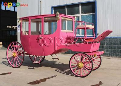 China Pink Fairytale Vintage Cinderella Carriage For Movies Props CE Approved for sale