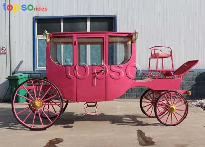 China Pink Fairytale Vintage Cinderella Carriage For Movies Props CE Approved for sale