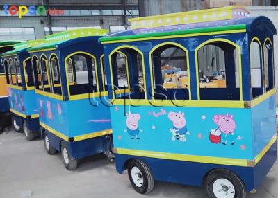 China Pink Pig Trackless Train Ride Shopping Mall Fiberglass Steel Material for sale