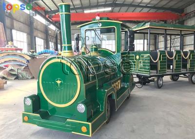 China Outdoor Park Mini Express Trackless Train Fiberglass Steel Material 7 Km / Hour for sale