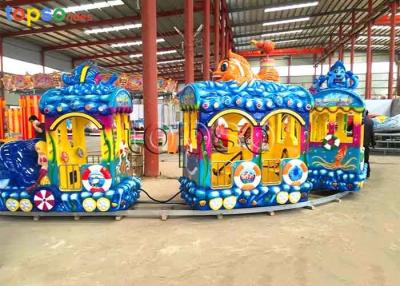 China Indoor Little Kid Roller Coaster 18 Seat Ocean Kids Track Train Rides for sale