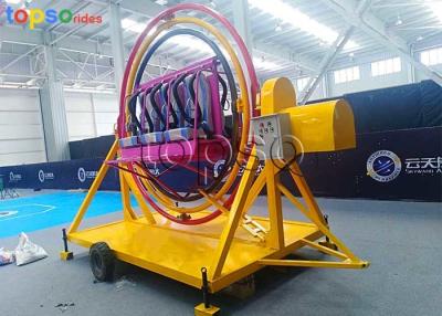 China 2.2 Kw Fairground Human Gyroscope Ride Colorful LED Lights 360° Rotary Angle for sale