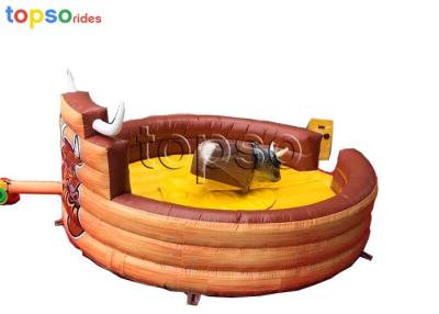 China Indoor Family Amusement Rides  Inflatable Bull Riding Adjustable Speed for sale
