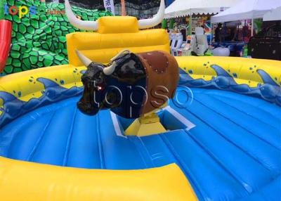 China Indoor Family Amusement Rides  Inflatable Bull Riding Adjustable Speed for sale