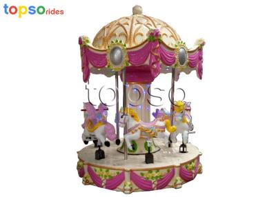 China 6 Seat Portable Amusement Rides Mini Kids Riding Carousel Coin Operated for sale