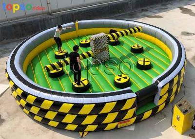 China Safe Portable Amusement Rides Wipeout Jumping Castle Positive Participation for sale